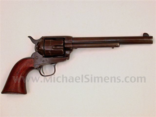 ANTIQUE COLT SINGLE ACTION REVOLVER. ETCHED PANEL 44.