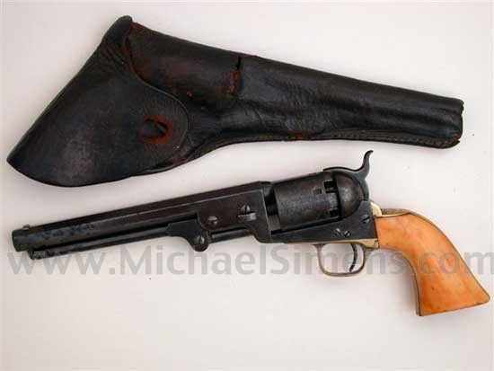 CONFEDERATE CIVIL WAR REVOLVER - INSCRIBED, IDENTIFIED AND CAPTURED COLT