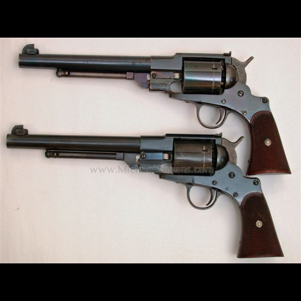 FREEMAN CIVIL WAR REVOLVERS, MATCHING PAIR OF CUSTOM TARGET MODELS.
