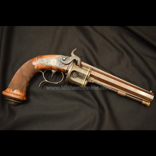 COLLIER PERCUSSION REVOLVER MADE FOR THE PRINCE OF SALERNO.