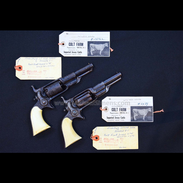 BEAUTIFUL ENGRAVED COLT ROOT REVOLVER OF SAMUEL POMEROY COLT