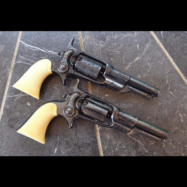 DELUXE ENGRAVED AND PRESENTED COLT ROOT REVOLVER OF EDWARD D. COLT