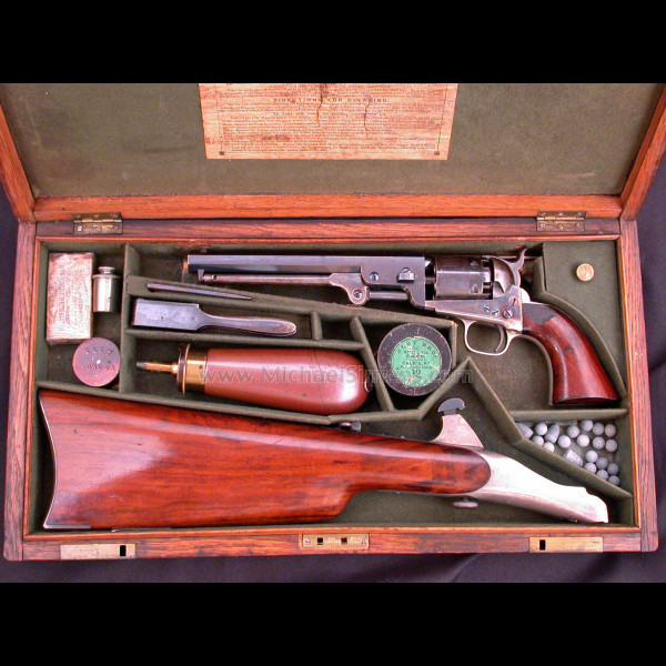 COLT 1851 NAVY REVOLVER MATCHING SHOULDER STOCK, COLT PRESENTATION ...