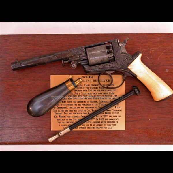 ADAMS PATENT REVOLVER DOCUMENTED TO COLONEL JOHN T. WILDER