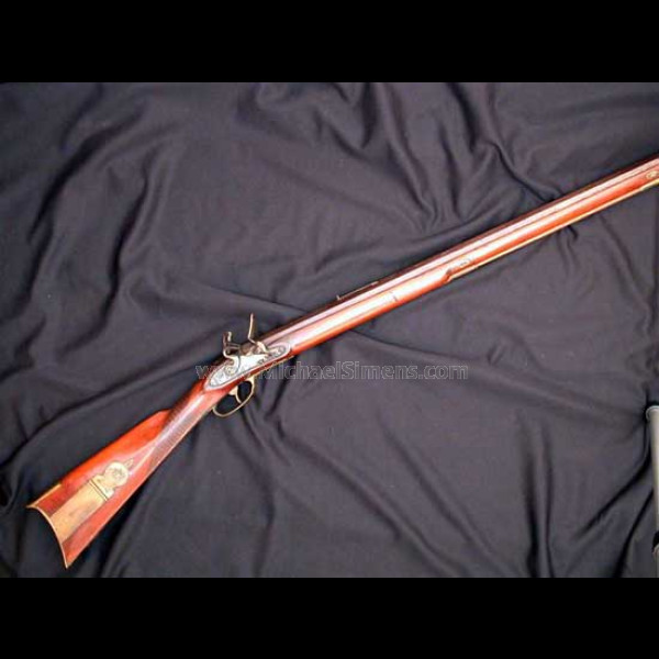 NEW ENGLAND FLINTLOCK KENTUCKY RIFLE MARKED "A. PRATT" ON BARREL.